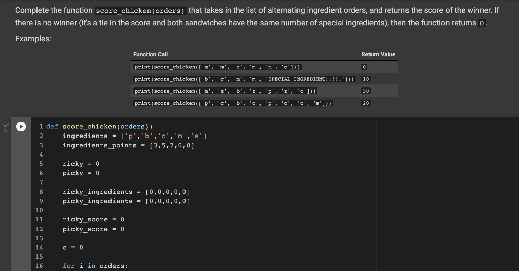 Solved Help in python, please! I think I have most of the | Chegg.com