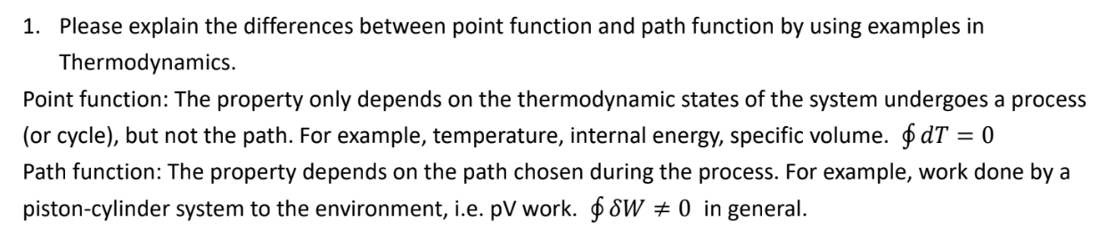 Solved Please explain the differences between point function | Chegg.com