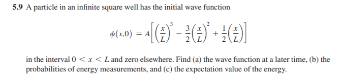 Solved 59 A Particle In An Infinite Square Well Has The