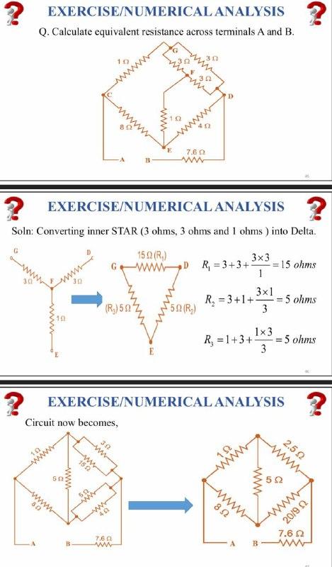 Solved Find equivalent resistance by star and delta complete | Chegg.com