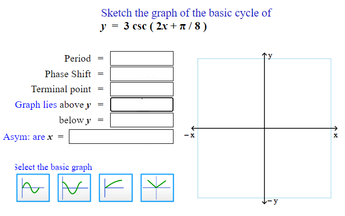 Solved Period Phase Shift Terminal point Graph lies above y | Chegg.com