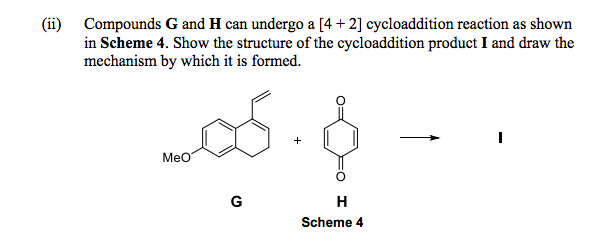 Solved (ii) Compounds G and H can undergo a [4+2] | Chegg.com