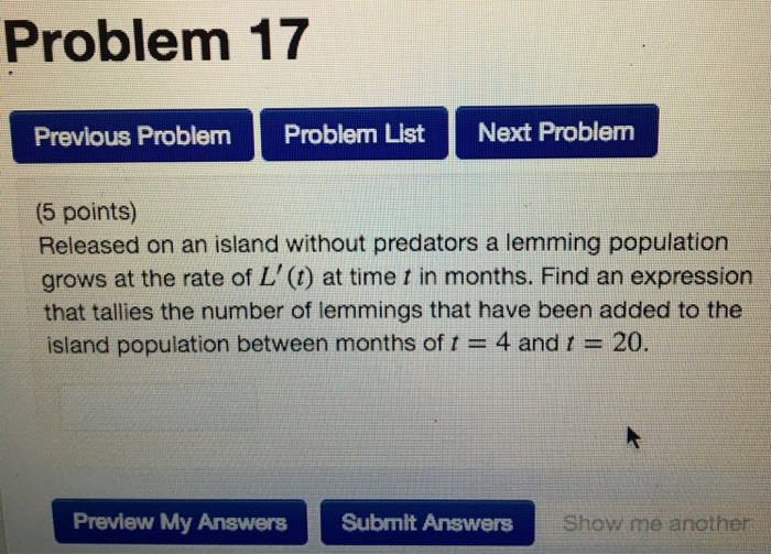 Solved Problem 17 Previous Problem Problem List Next Problem | Chegg.com