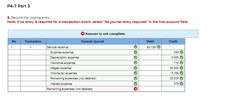 Solved Requlred Informetion P4-7 (Algo) Recording Adjusting | Chegg.com