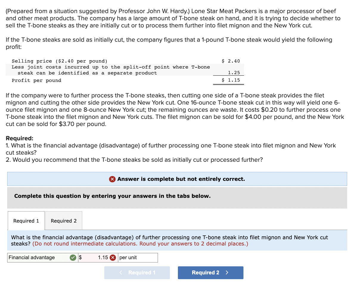 Solved (Prepared from a situation suggested by Professor | Chegg.com