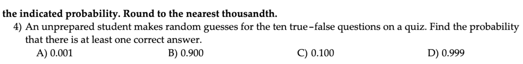 the indicated probability. Round to the nearest | Chegg.com