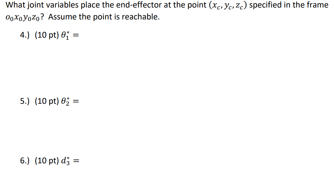 Consider an RRP robot for inverse kinematics with | Chegg.com