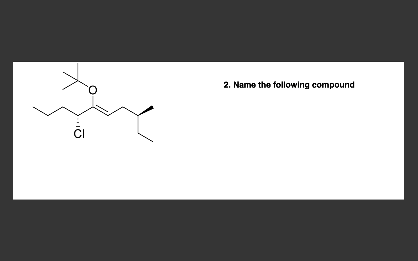 Solved 2. Name the following compound CI | Chegg.com