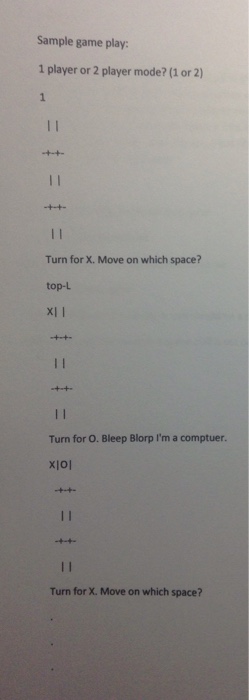 Solved Do In Python Using the model for ticket-tac-toe | Chegg.com