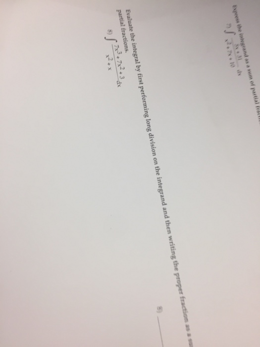 Solved Eyess the integrand as a sum of partial fra ePN 10 | Chegg.com