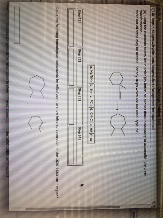 Solved (a) Using the reactants below, list in order (by | Chegg.com