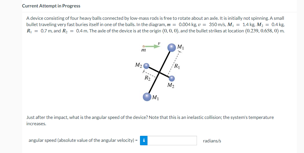 Solved Current Attempt in Progress A device consisting of | Chegg.com