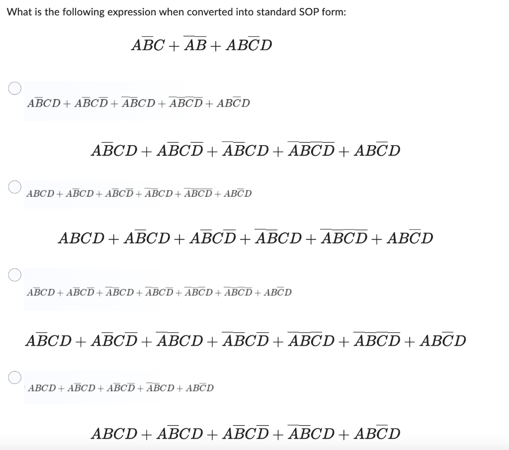 Solved What is the following expression when converted into | Chegg.com