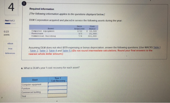Solved 4 Required information The following information | Chegg.com