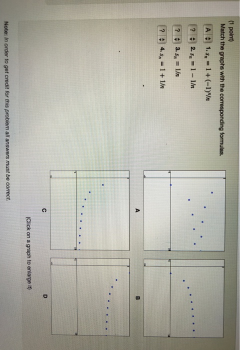 Solved (1 point) Match the graphs with the corresponding | Chegg.com