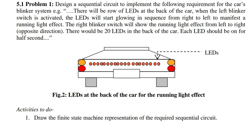 5.1 Problem 1: Design a sequential circuit to | Chegg.com