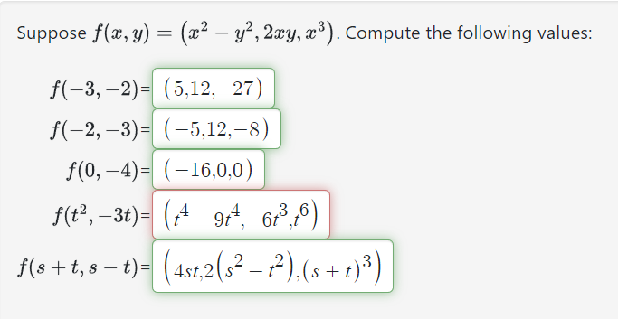 Solved Suppose f(x,y)=(x2-y2,2xy,x3). ﻿Compute the following | Chegg.com