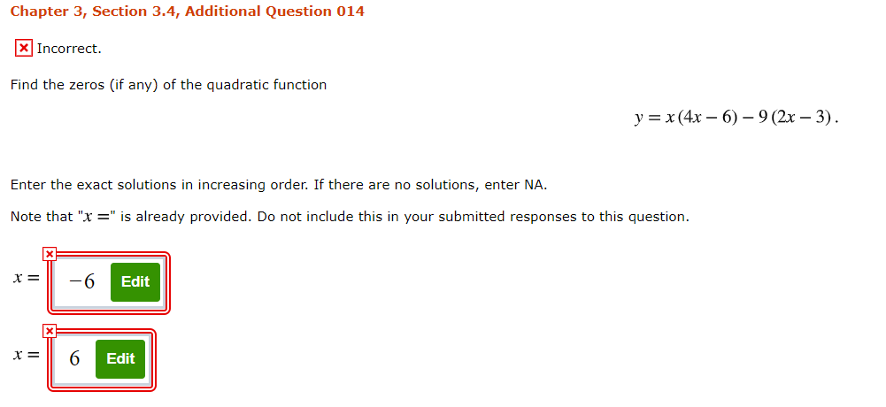 Solved Chapter 3, Section 3.4, Additional Question 014 x | Chegg.com
