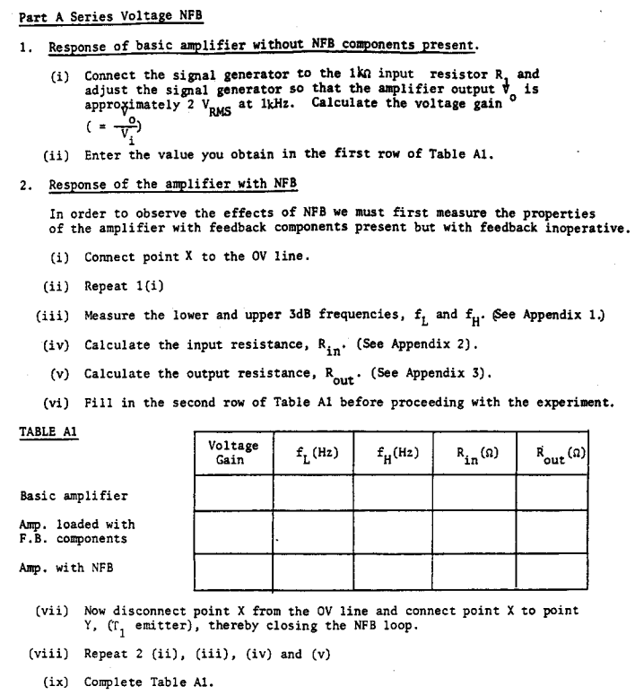 Part A Series Voltage NFB 1. Response of basic | Chegg.com