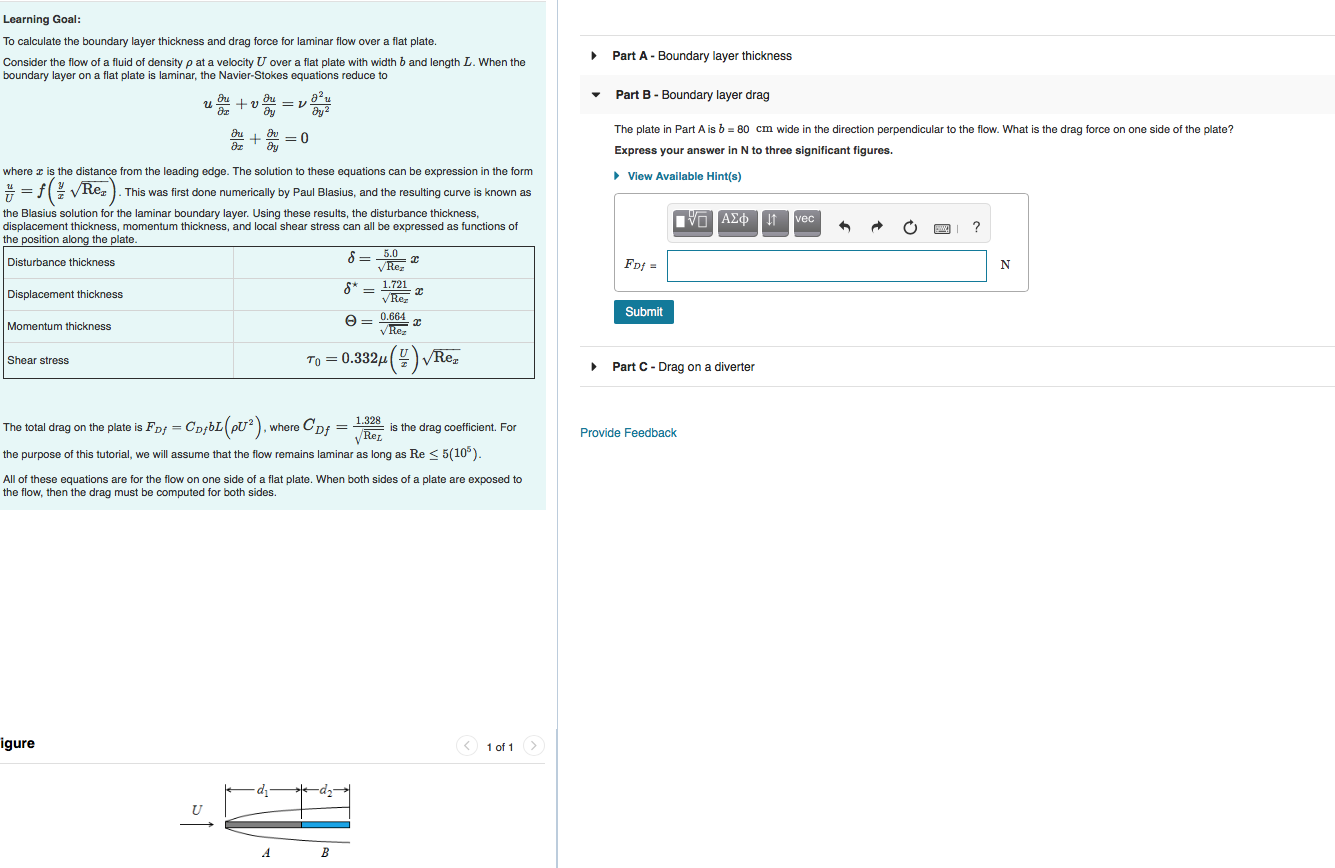 Learning Goal: To calculate the boundary layer | Chegg.com