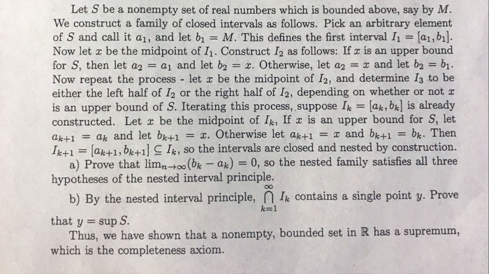 Solved Let S be a nonempty set of real numbers which is | Chegg.com
