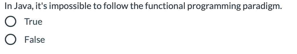 Solved In Java, it's impossible to follow the functional | Chegg.com