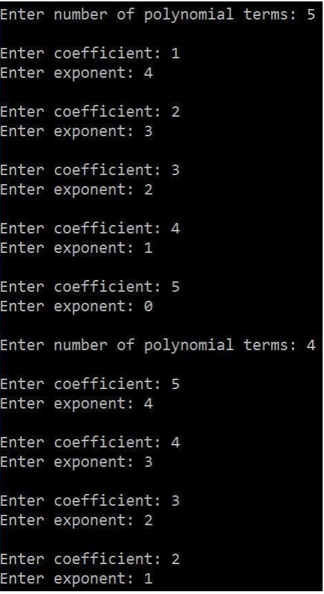 Solved in c++, Develop class Polynomial. The internal | Chegg.com
