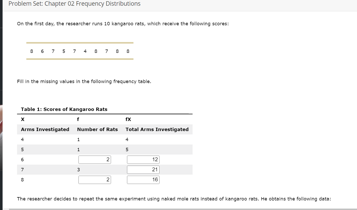 Solved Problem Set: Chapter 02 Frequency Distributions On | Chegg.com