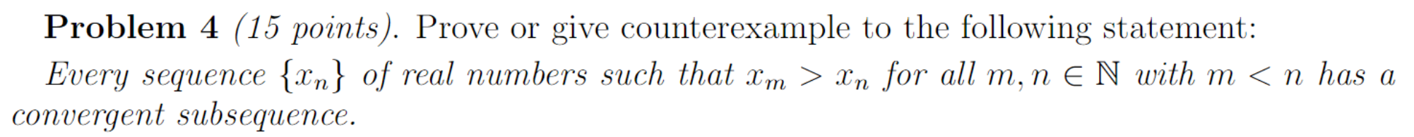 Solved Problem 4 (15 points). Prove or give counterexample | Chegg.com