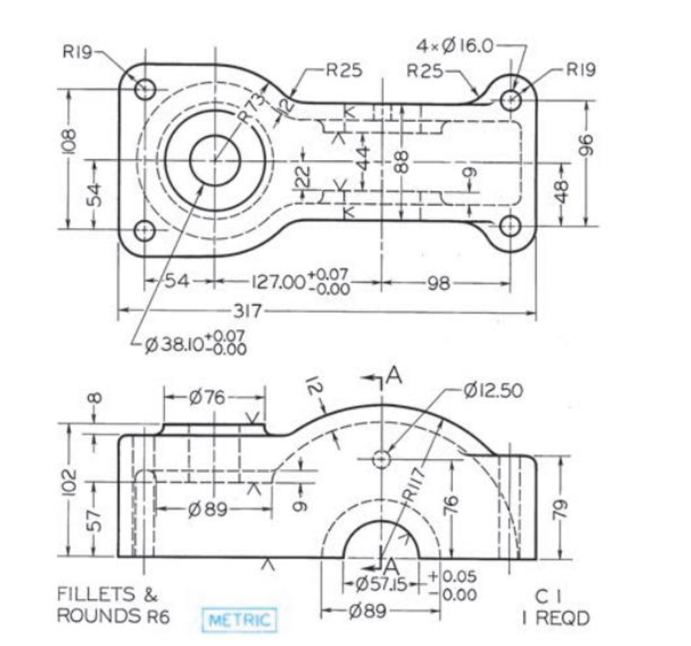 In Solidworks, 3D part | Chegg.com