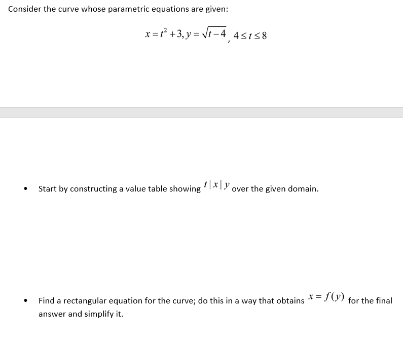 Solved Consider the curve whose parametric equations are | Chegg.com