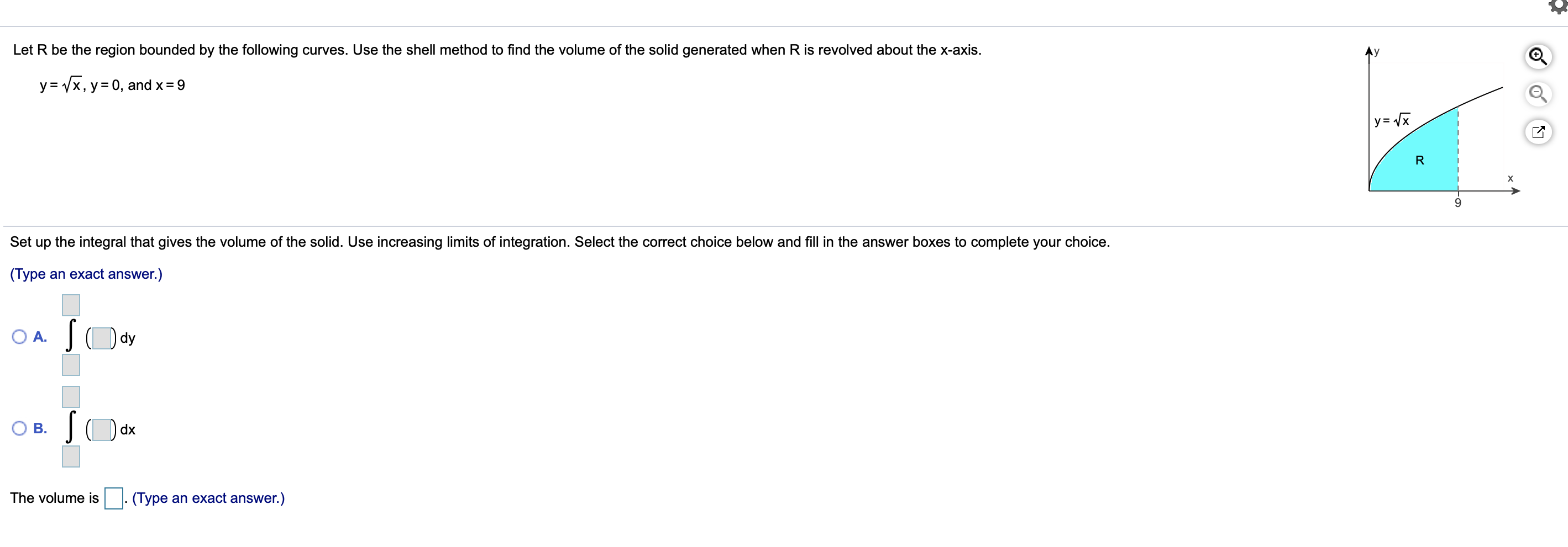 Solved Let R be the region bounded by the following curves. | Chegg.com