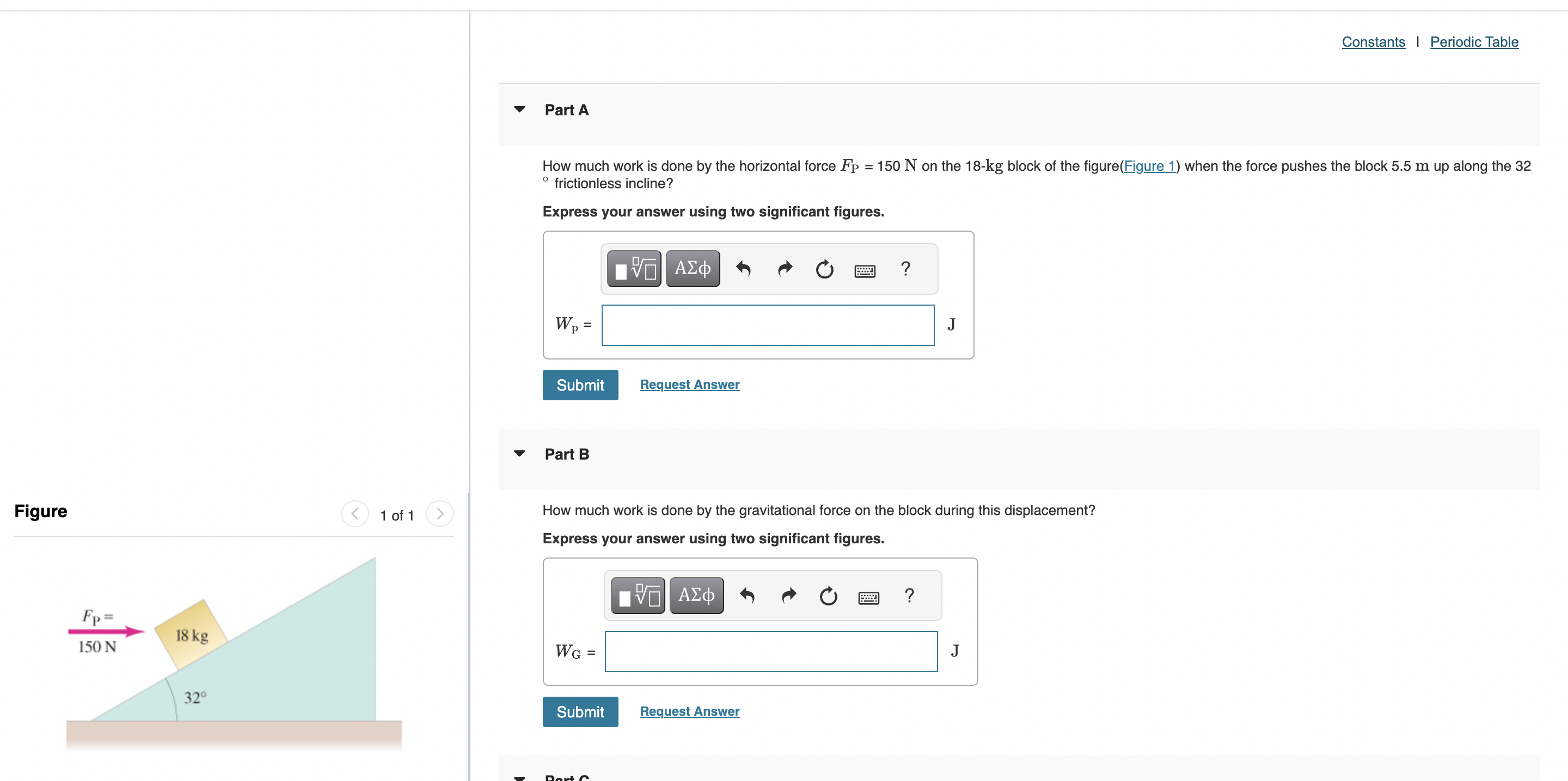 ∘ frictionless incline? Express your answer using two | Chegg.com