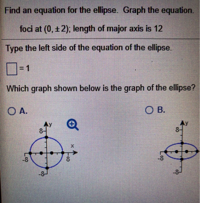 Solved Find an equation for the ellipse. Graph the equation | Chegg.com