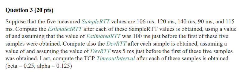 Solved Question 3 (20 pts) Suppose that the five measured | Chegg.com