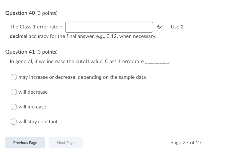 Solved [Chapter 9) Classification Confusion Matrix The table | Chegg.com