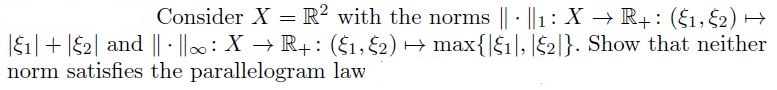 Solved Consider x=R2 ﻿with the norms | Chegg.com