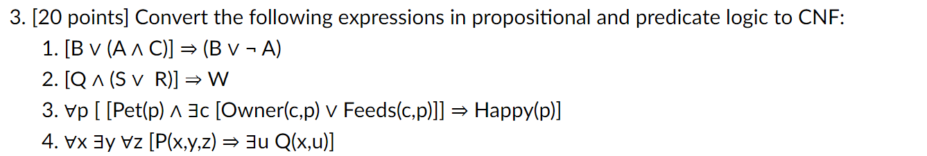 Solved 3. [20 points] Convert the following expressions in | Chegg.com