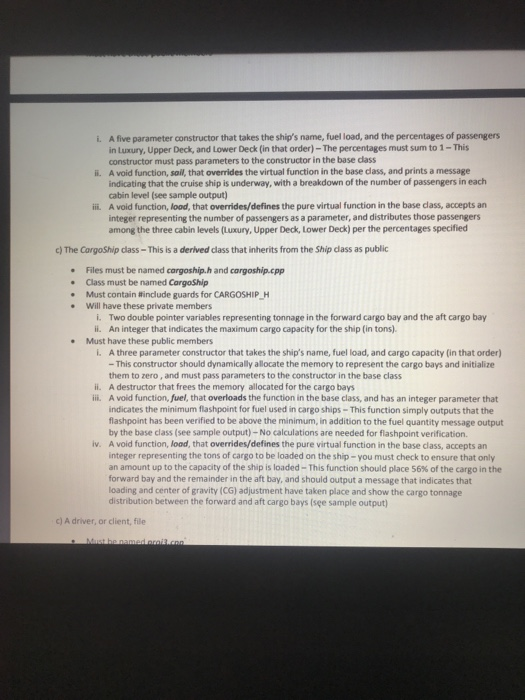 Solved e to derive new classes; 2) Understand abstract base | Chegg.com