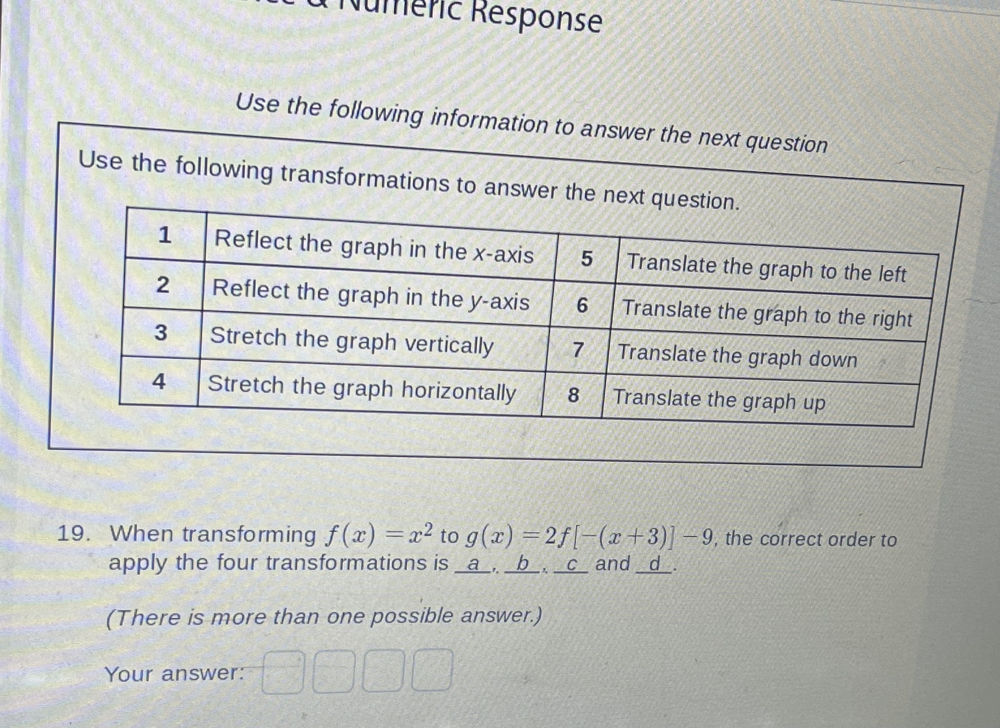 Solved Use the following information to answer the next | Chegg.com