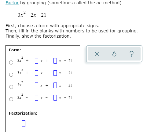 Solved Factor by grouping (sometimes called the ac-method). | Chegg.com