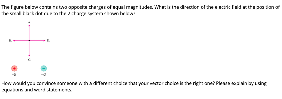 Solved The figure below contains two opposite charges of | Chegg.com