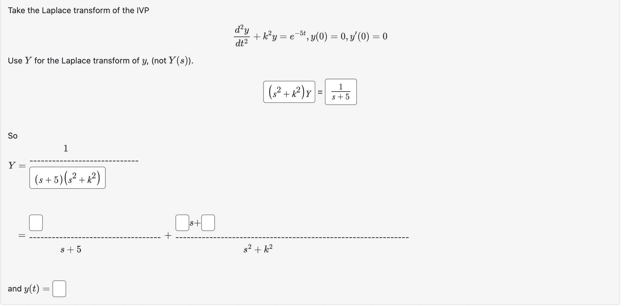 Solved Take the Laplace transform of the IVP | Chegg.com