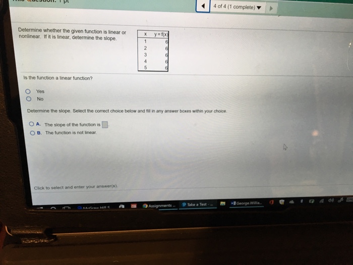 Solved Determine Whether The Given Function Is Linear Or
