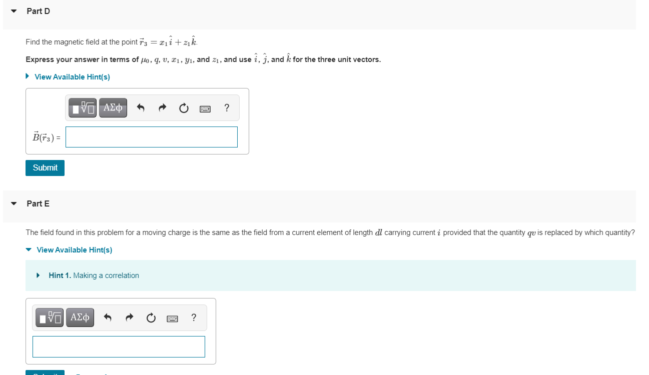 Solved Part A A particle with positive charge q is moving | Chegg.com