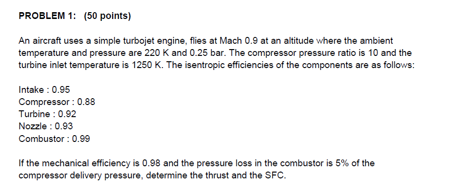 Solved PROBLEM 1: (50 points) An aircraft uses a simple | Chegg.com