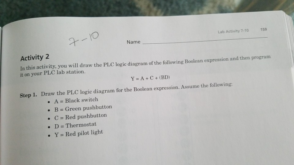 Solved Pre Programmable Logic Controllers Lab Manual 118 7-2 | Chegg.com