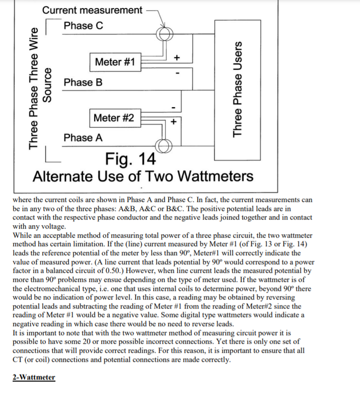 Solved Current measurement Phase C + Meter #1 - Phase B | Chegg.com