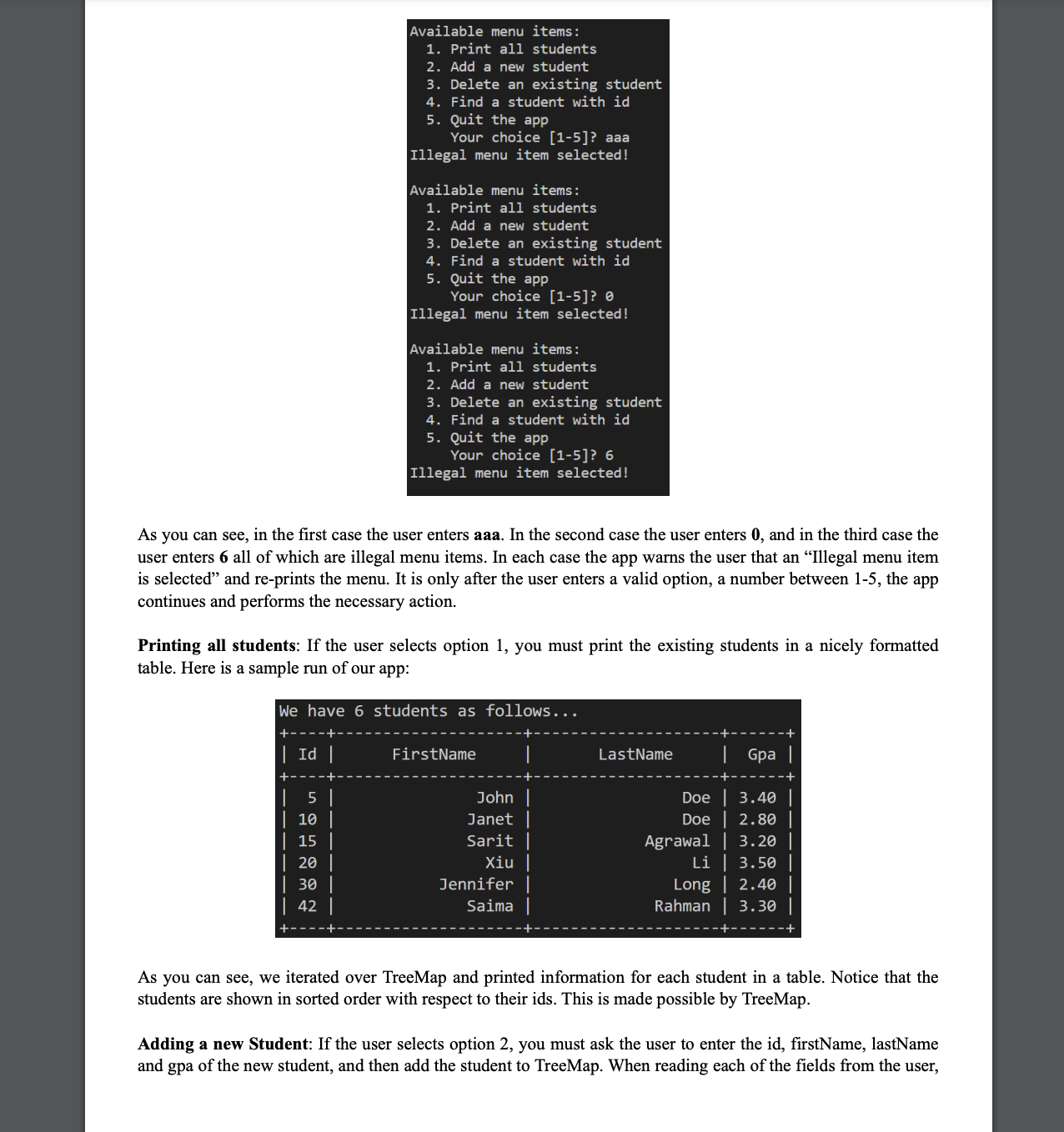 Solved In this project you are asked to implement a Student | Chegg.com