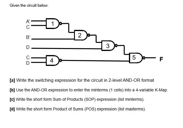 Solved Given the circuit below: [a] Write the switching | Chegg.com